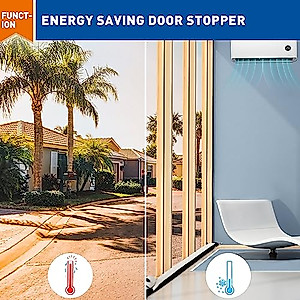 MAGZO Under Door Draft Stopper 36 Inch, Weighted Animal Noise Blocker for Door, Panda Draft Guard with Hook Loops