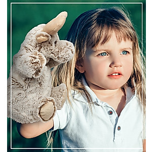 DolliBu Moose Plush Hand Puppet For Kids - Soft Plush Stuffed Animal Hand Puppet Toy for Puppet Show Games & Puppet Theaters for Kids, Adult's Cute Puppets Educational Toy to Teach Children & Toddlers