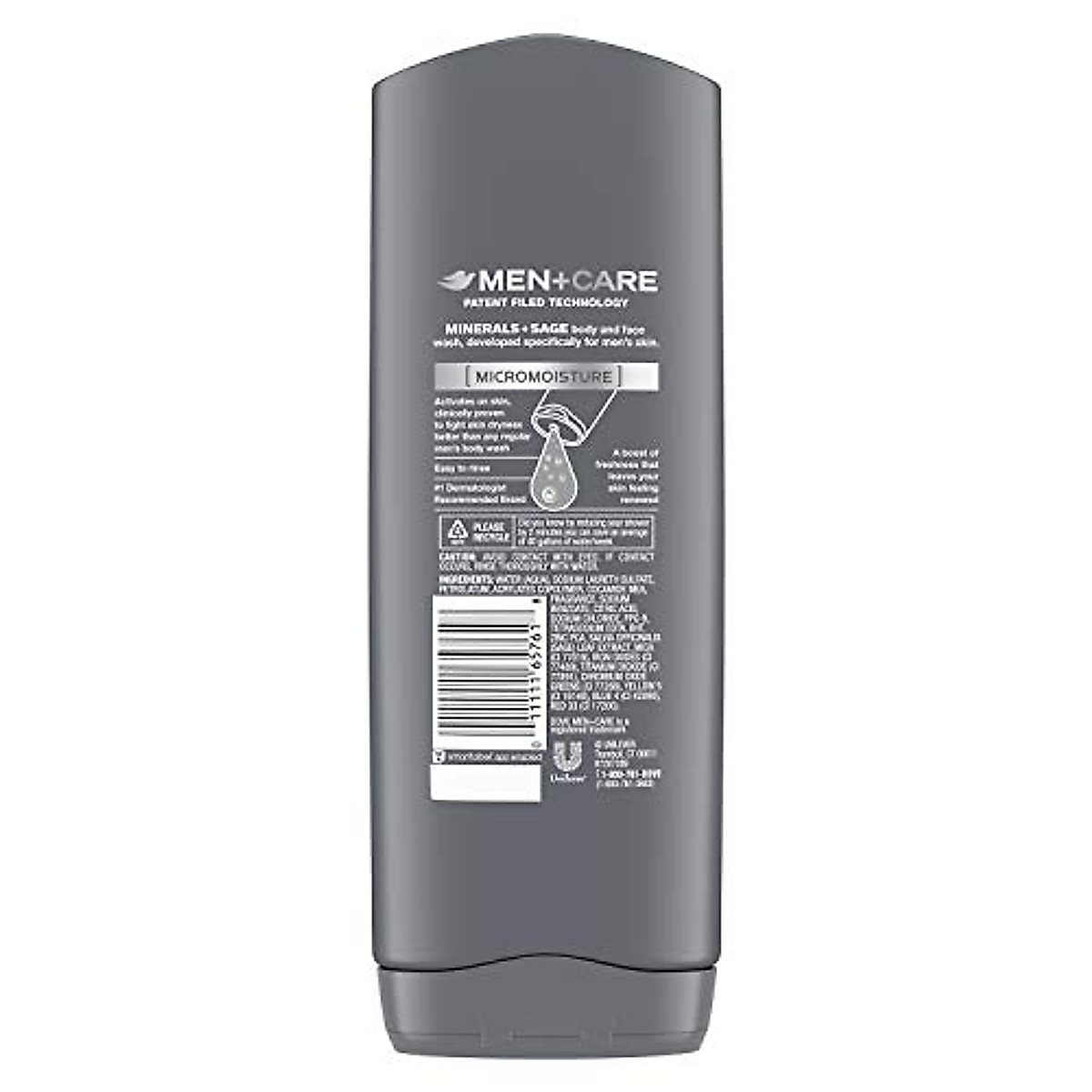 Dove Men+Care Elements Body Wash Mineral+Sage 18 oz Effectively Washes Away Bacteria While Nourishing Your Skin