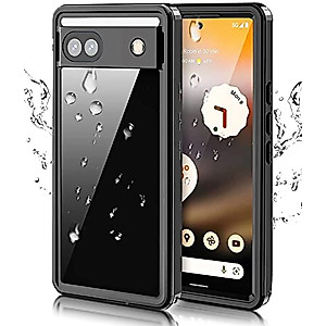 Mangix Google Pixel 6A Waterproof Case, IP68 Waterproof Dustproof Shockproof Case with Built-in Screen Protector, Full Body Rugged Protective Clear Cover for Pixel 6A 5G