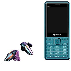 BoxWave Gaming Gear Compatible with Micromax X818 (Gaming Gear by BoxWave) - Touchscreen QuickTrigger, Trigger Buttons Quick Gaming Mobile FPS for Micromax X818 - Jet Black