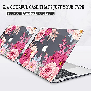 CISSOOK Floral Case for 2010-2015 2017 MacBook Air 13 inch Case Model A1466/A1369, Plastic Hard Shell Case & Keyboard Cover & Screen Protector for Old MacBook Air 13.3" No Touch ID, Gorgeous flowers