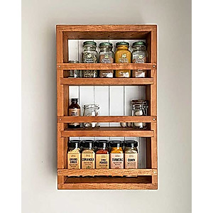 Mansfield Cabinet No. 105 - Solid Cherry Spice Rack Cabinet Navy Blue