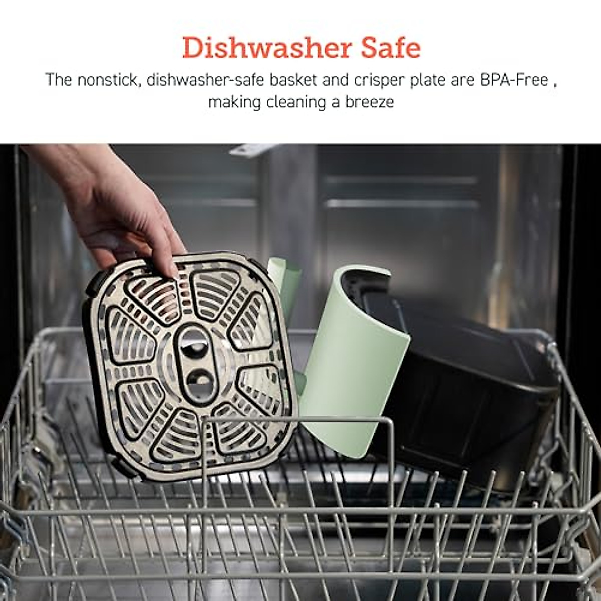 COSORI Air Fryer 4 Qt, 7 Cooking Functions Airfryer, 150+ Recipes on Free App, 97% less fat Freidora de Aire, Dishwasher-safe, Designed for 1-3 People, Lite 4.0-Quart Smart Air Fryer, Sage Green