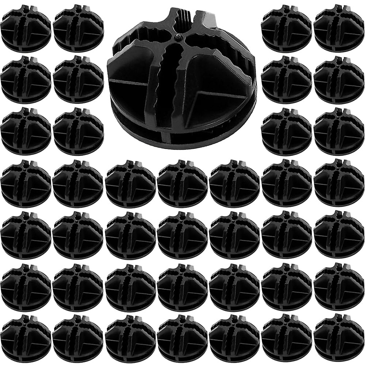 40Pcs Wire Cube Connectors Plastic Storage Cube Connectors, Wire Grid Cube Organizer Connector for Modular Closet Storage Organizer and Wire Shelving, Black