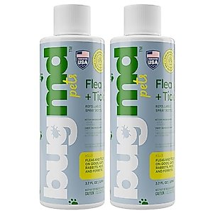 BugMD Flea and Tick Spray (2 Pack) - Flea and Tick Formula for Dogs, Flea and Tick Spray for Dogs, Flea Spray for Home, Flea and Tick Killer, Dog Flea and Tick Control