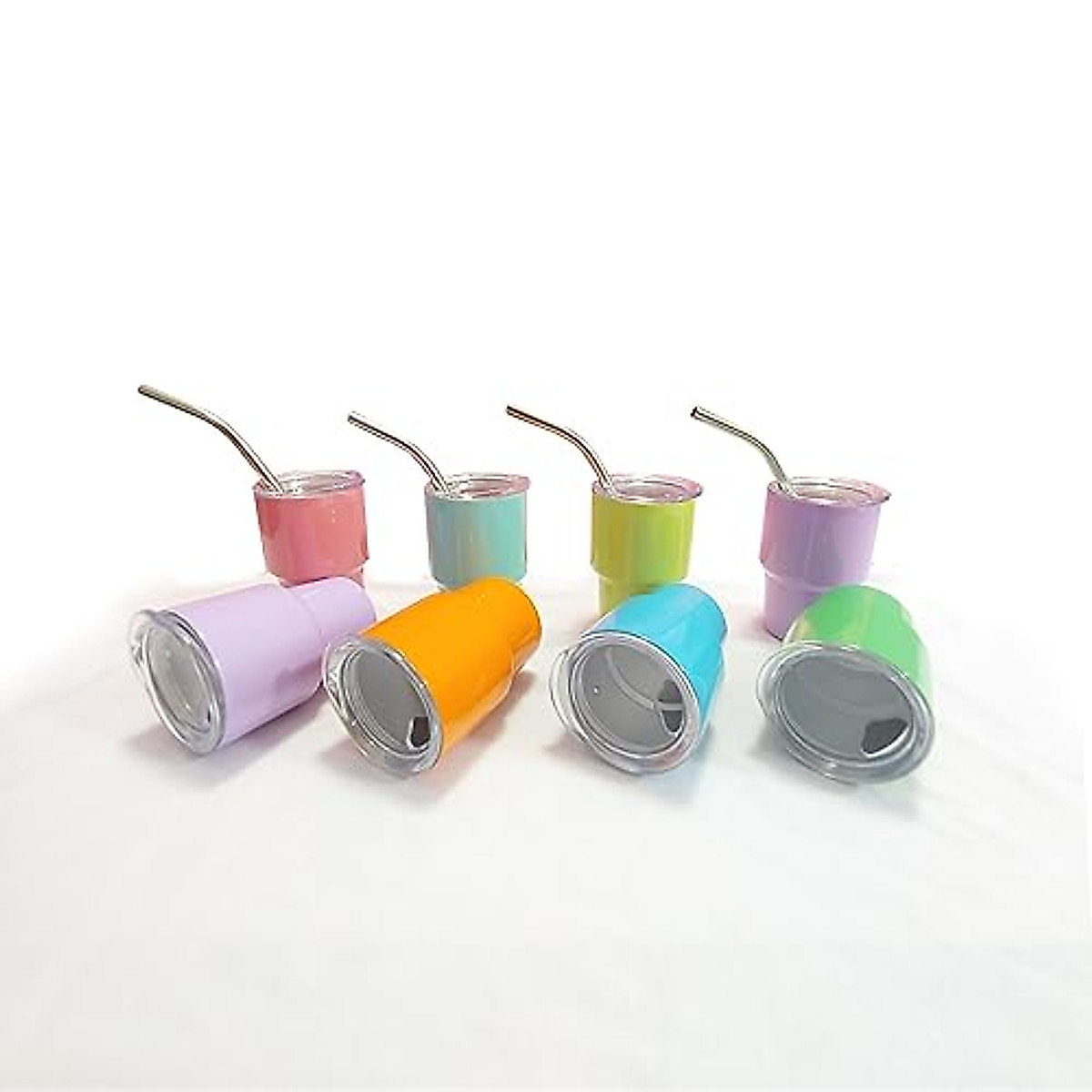 3oz Mini Tumbler Shot Glass Stainless Steel Vacuum Insulation Mini Tumbler Cup With Lid And Straw Mini Wine Bottle Sublimation Blanks Espresso Tumber Mug For Toddler Kids, No Spill (Pink)