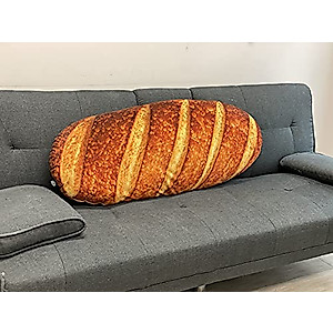 32" Large Life Like 3D Custom Shaped Home Decor Bread Throw Pillow-Made in USA, Extra Soft and Plush Cuddle Pillow, Unique Gift