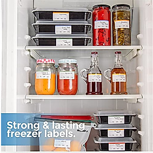100 Freezer Labels Easy Peel Off - Color Coding Frozen Food Label Holders Stickers That Leave No Sticky Residue After Use, Jar Labels - Freezer Labels