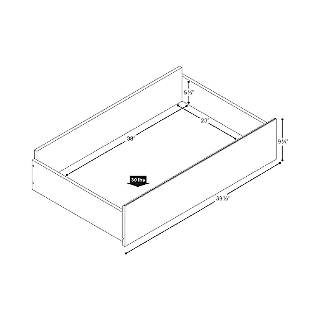 Prepac Select Storage Drawers – Set of 2 on Wheels