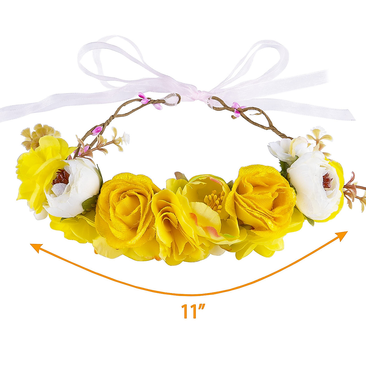 Baby Shower Decoration for Mom To Be and Dad To Be, Yellow Flowers style Tiara + Yellow & Black Sash + Yellow & White "Daddy to be" pin, Maternity Gift for Her and Him