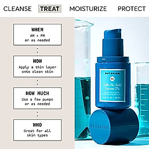 Naturium Salicyclic Acid Serum 2%, Plus Maltobionic Acid, Blemish Treatment, 1.0 oz