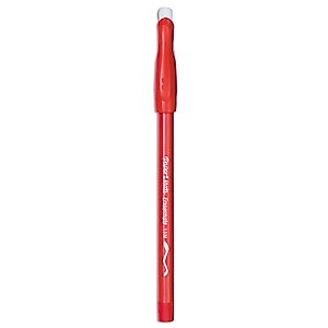 Eraser Mate Ballpoint Stick Erasable Pen, Red Ink, Medium, Dozen