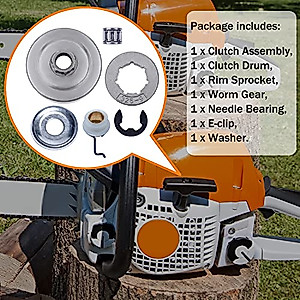 Mtanlo .325 Rim Sprocket Clutch Cover Worm Gear Bearing Kit for Stihl MS311 MS391 029 MS290 034 036 MS340 MS360 MS310 MS390 Chainsaw