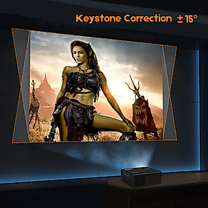 ManyBox Mini Projector, 4500 LUX Portable Video Projector with 45000 Hrs LED Lamp Life, Full HD 1080P Supported, Compatible with TV PS4, HDMI, VGA, TF, AV and USB-2020 Upgraded Version