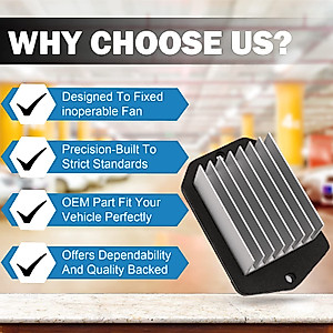 HVAC Blower Motor Resistor AC Blower Control Module - Compatible with Honda Accord, Civic, CR-V, ELEMENT, Odyssey, Pilot, Acura RDX, TSX - Replaces# 79330-S5A-942, 79330-SNA-A01, 79330-SDA-A01