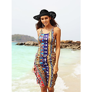 Didaey 2 Pcs Woven Straw Cowboy Hat for Women Wide Brim Cowgirl Hat Western Cowboy Hat Men Women Straw Hat for Hiking Fishing (Black, Khaki)