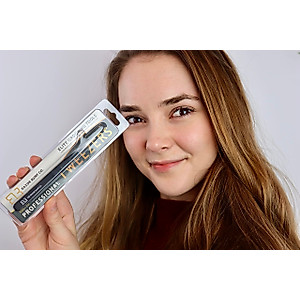 Tweezers For Ingrown Hair By The Razor Bump Co. | Sharp, Stainless Steel, Surgical | Professional Tweezers For Women and Men | Precision Splinter Remover | Best Facial Hair and Eyebrow Trimmer | Black