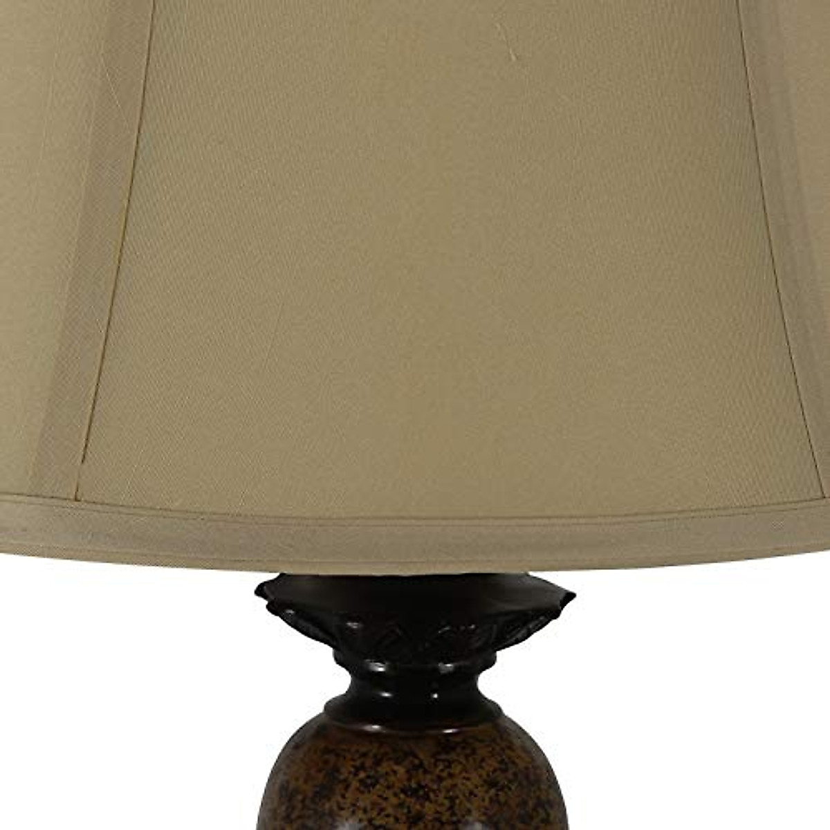 Decor Therapy Mae Resin and Marble Table Lamp, Bronze