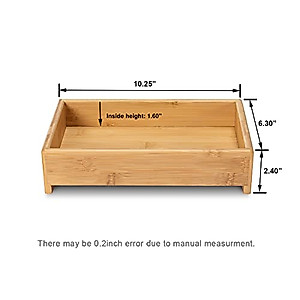 PELYN Make up Organizers and Storage Bathroom Organizer Countertop Bamboo Lotion Skincare Perfume Organizers for Vanity Dresser Bathroom