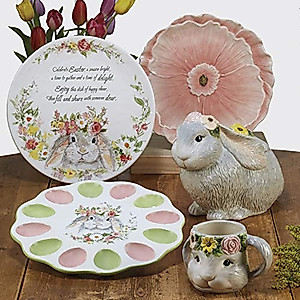 Certified International 23235 Sweet Bunny Oval Serving Platter, 17.25"x 12.5", Multicolored