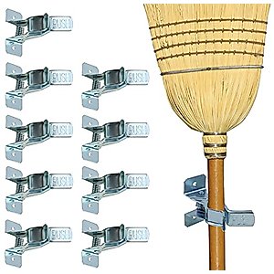 Harrier Wall-Mount Spring Clamps for Tools, Rakes and Brooms, 10-Pack