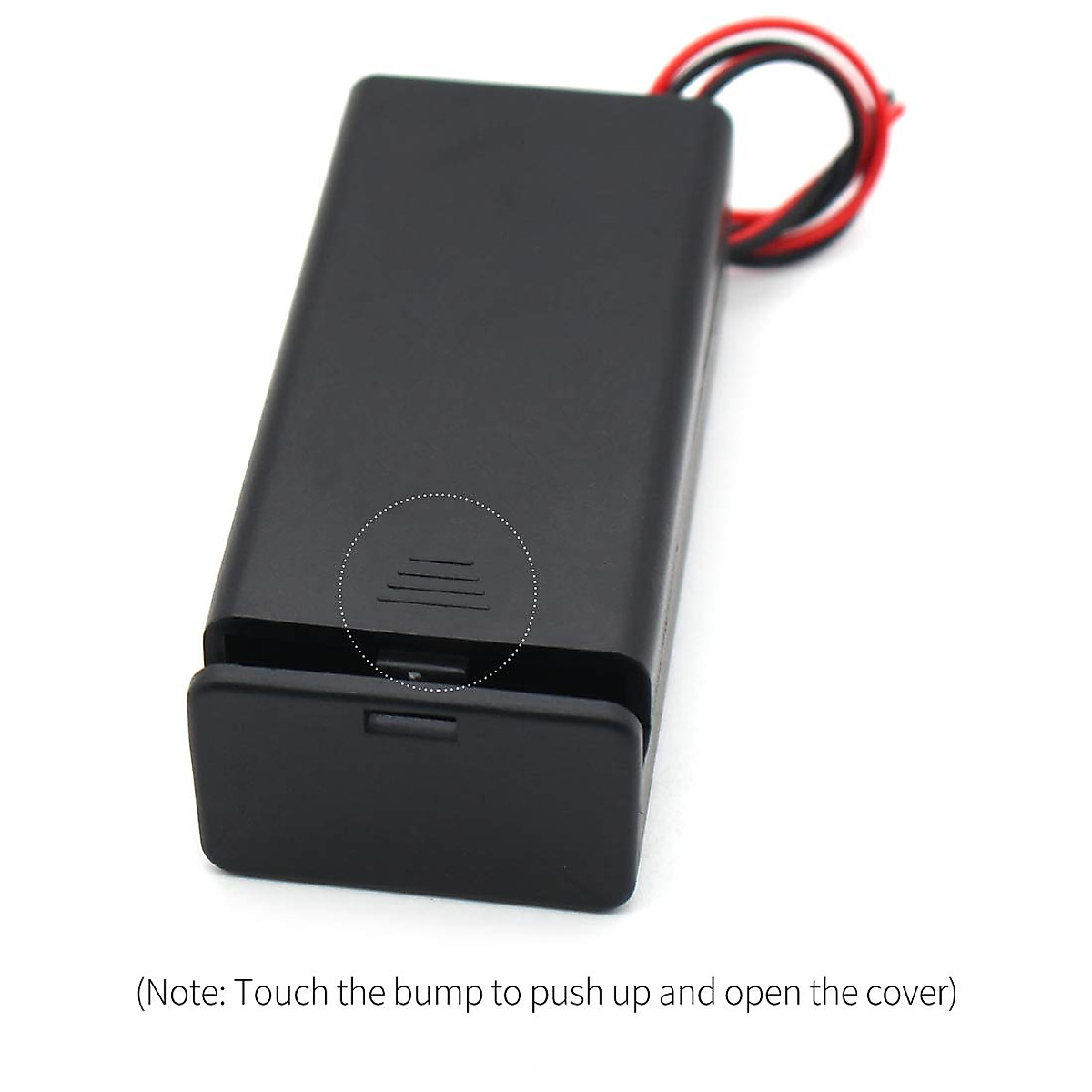 2 AAA Battery Holder with ON/Off Switch and Wire Leads Case Back Cover 2X 1.5V 3 Volt Storage Box Cables Line Cord Wire Cell Charger (5-Pack)