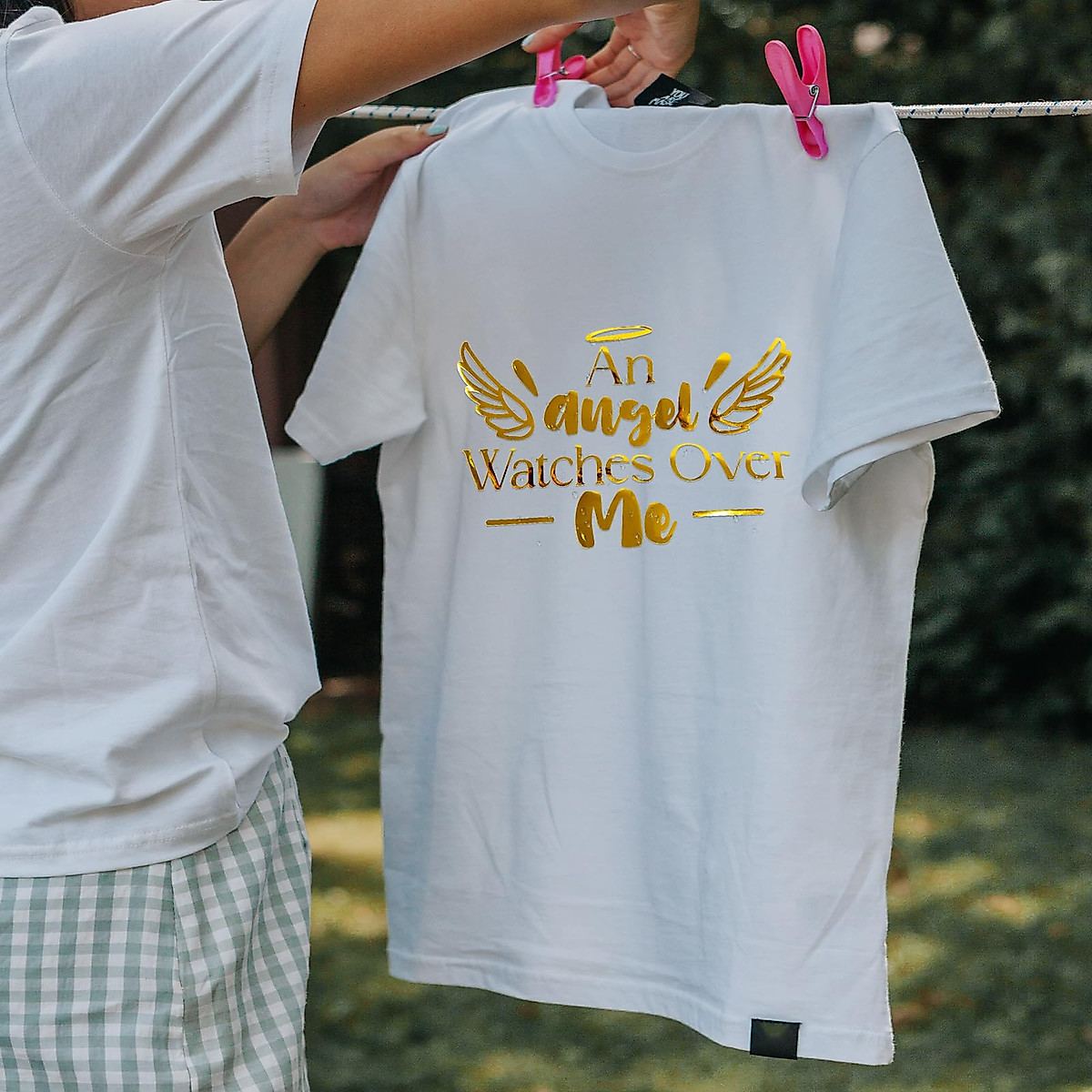 Gatichetta Heat Transfer Vinyl Roll, Metallic Foil Gold Iron On Vinyl 12" X 6ft Chrome HTV Vinyl for Garments