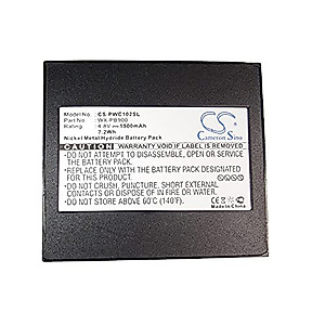HLILY Replacement for Battery Panasonic PA12830049, PB-9001, WX-PB900 PB-900I, WX-C1020, WX-C920 4.8V/1500mAh