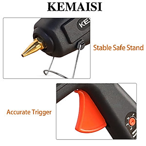 KEMAISI Full Size Hot Glue Gun kit, 100 Watt Temperature Adjustable Heavy Duty Hot Glue Gun, With 30pcs Premium Hot Glue Sticks, Best Large Glue Gun and Sticks Set for Crafts, DIY, Constrution