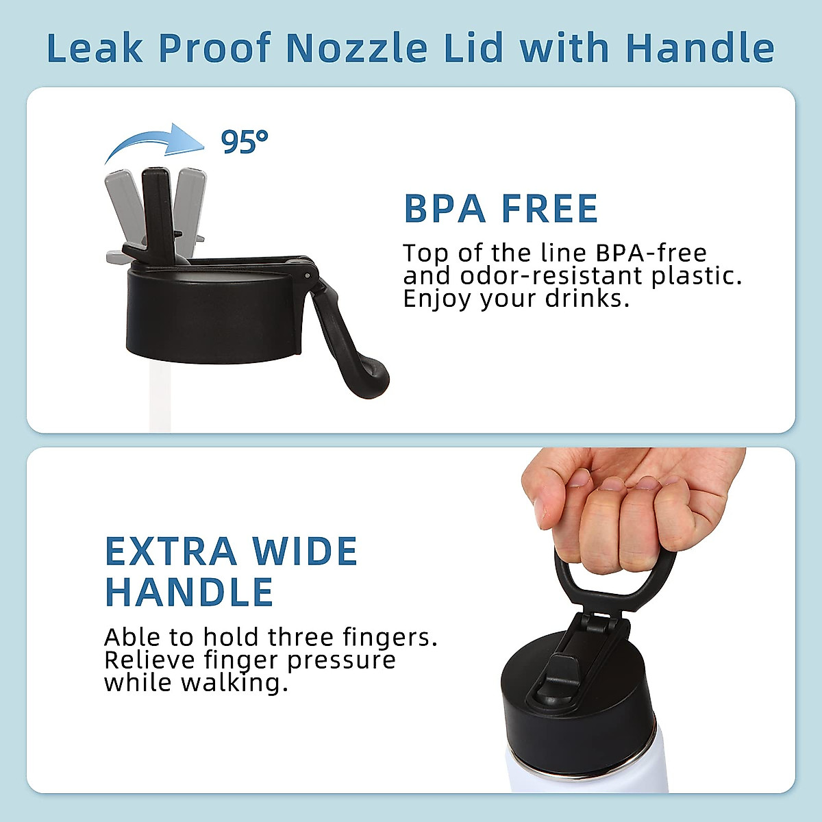 Volhoply 18oz Insulated Water Bottle Bulk 2 Pack,Kids Stainless Steel Water Bottles with Straw Lid,Double Wall Vacuum Metal Thermos Bottle,Wide Mouth Reusable Sports Flask For Cold Drink(White,2 Set)