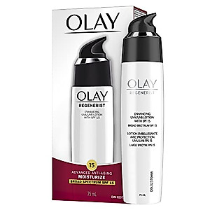 Olay Regenerist Regenerating Face Lotion with Sunscreen SPF 15 Broad Spectrum, No Scent, 2.5 fl oz