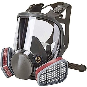 Holulo Full Face Cover Gas Mask for Panit,Full Face Respirator Reusable Organic Vapors Safety Respirator Cover