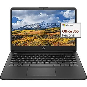 HP 2022 Newest 14in Ultra Light Laptop, Intel N4020 Processor(Up to 2.8GHz), 8GB RAM, 128GB Storage(64GB eMMC+64GB Micro SD), 1 Year Office 365, Webcam, HDMI, WiFi, USB-A&C, Google Classroom or Zoom