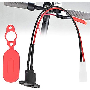 Battery Charger Connector Plug, Charging Port for M365 with Waterproof Cover for M365 Electric Scooter Accessory