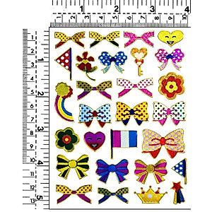 Stickers Glitter Pack 10 Sheets Lovely Rainbow Heart Bow Sticker Cartoon Kids Scrapbooking School Reward Xmas Birthday Party Favors Reward Gift (03)