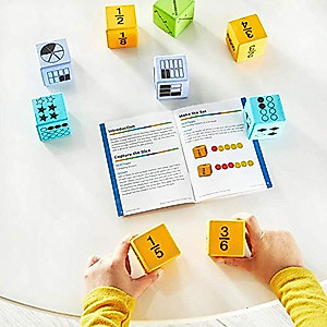 hand2mind - 91268 Multiple Representation Fraction Foam Dice for Kids, Fraction Math Manipulatives, Fun Teacher Supplies For Classroom, Creative 4th Grade Math Games, Homeschool Supplies (Set of 16)