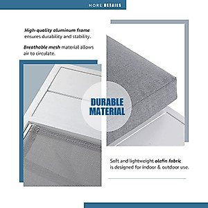 Soleil Jardin 4-Piece Outdoor Patio Furniture Set L-Shaped Aluminum Sectional Sofa with Coffee Table All-Weather Patio Conversation Set with Cushions, White