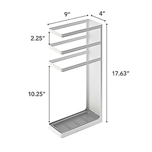 YAMAZAKI Home Freestanding Holder Canes/Walking Sticks | Steel | Umbrella Stand, One Size, White