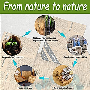 Ouzrpuo Wrapping Paper 20pcs Christmas Vintage Gift Wrapping Paper Large Newspape for Packaging Flower, Birthday Gift, Book (20.5 * 27.5 Inch)