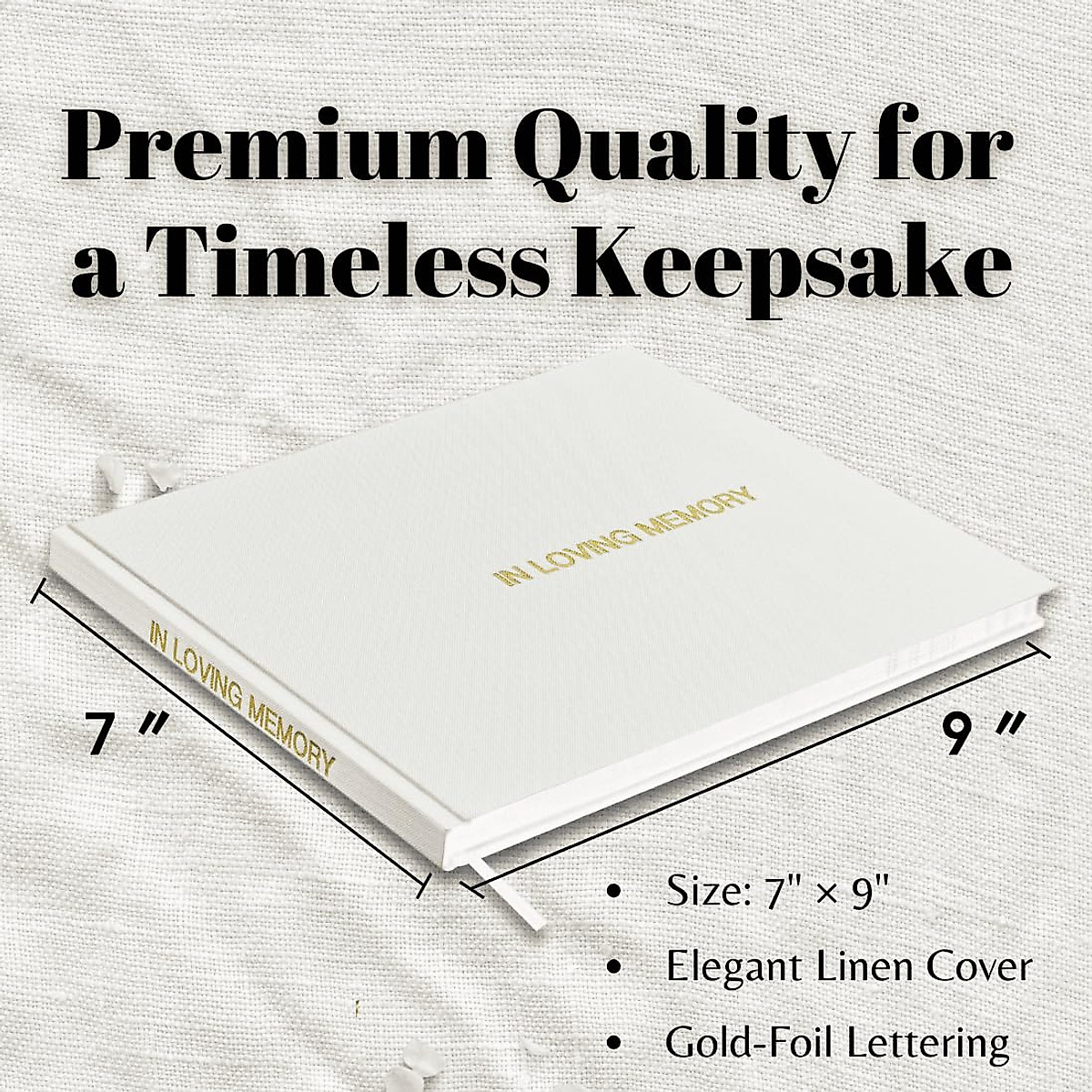 EBEGEE Funeral Guest Book, Timeless Keepsake Celebration of Life Guest Book, Durable and Smooth Writing Guest Book for Memorial Service, Thoughtful Design Funeral Guest Book for Memorial Service