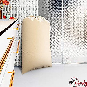 Large Laundry Bag 6 Pack 100% Cotton Canvas Heavy Duty Laundry Bag,Laundry Bag,Laundry Bags Large,Laundry hamper bags,Durable & Laundry Carring solutions Bags- Natural Cotton -Size 24x36 inch Natural