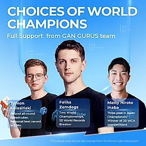 GAN 356 M, Speed Cube 3x3 Magnetic Speedcube Stickerless 356M Fidget Toys for Kids Adults, No Extra GES