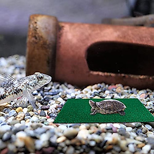 YARNOW Fish Tank Decorations Fish Tank Decorations of 2 Fish Tank Artificial Window Box Liners Reptile Carpet Mats Small Turtle Basking Platform Grass Turf for Terrarium