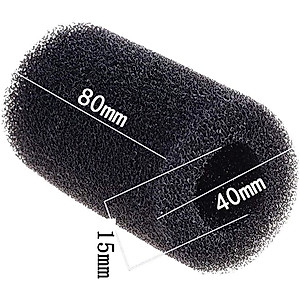 KINMINGZHU 8 Pieces Black Pre-Filter Sponge Foam Roll Accessories for Aquarium Fish Tank