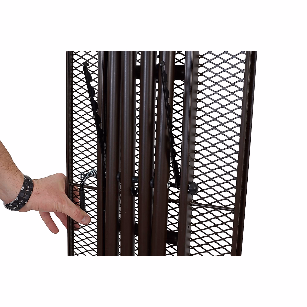 Household Essentials Steel Top Long Ironing Board with Iron Rest | Natural Cover and Bronze Finish | 14" x 54" Iron Surface