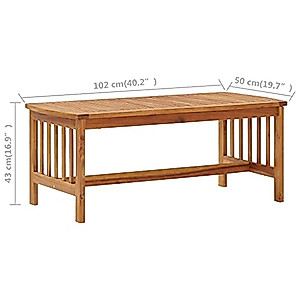 MBFLUUML Patio Dining Sets, Outdoor Patio Furniture, 2 Piece Patio Lounge Set Solid Acacia Wood Suitable for Patio, Porch, Backyard, Balcony.