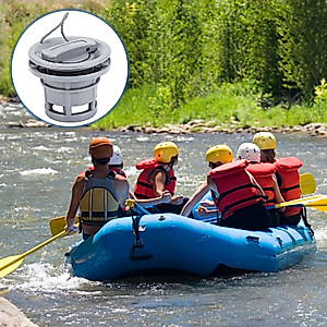 Yosoo Health Gear Inflatable Boat Valve, Boat Air Valve with Double Seal Leak, Boat Gas Valve Replacement, PVC Boat Valve for Inflatable Boats River Rafts and Kayaks (Gray)