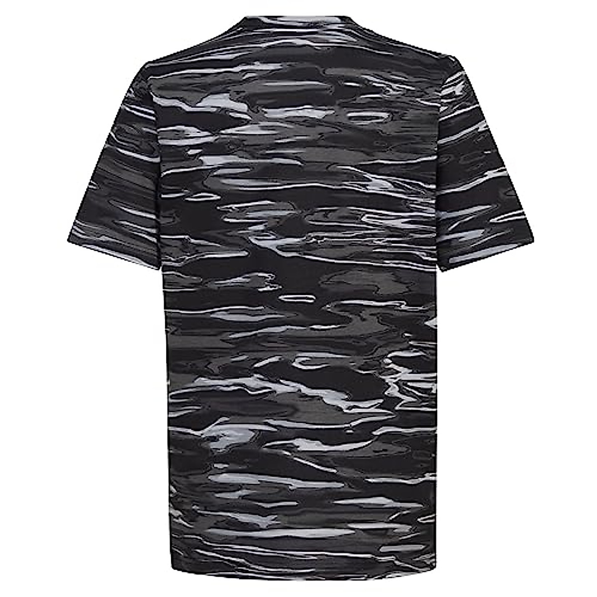 adidas Boys' Short Sleeve Cotton Allover Camo BoS Logo T-Shirt, Black (New)