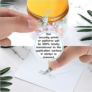 Marspark 500 Pieces Silver Security Tamper Evident Seals Stickers Void Original Genuine Authentic Hologram Labels Tamper Proof Evident Stickers Sequential Serial Numbering, 0.24 x 1 Inch